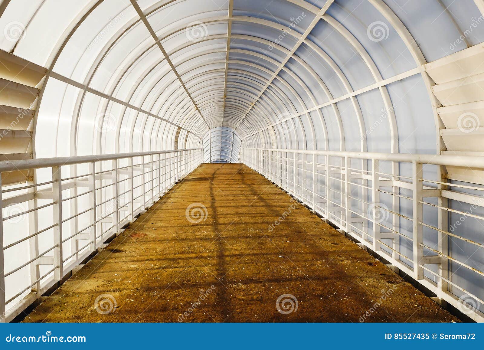 Modern pedestrian tunnel stock image. Image of circle - 85527435