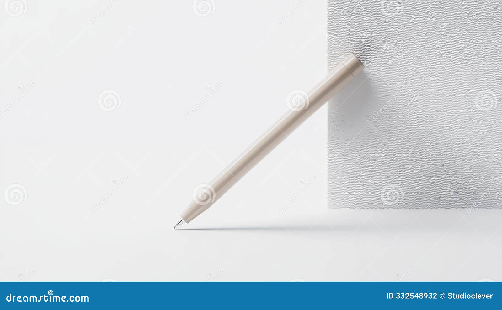 Modern Pen Balanced on Edge of Paper Generative AI Stock Illustration ...