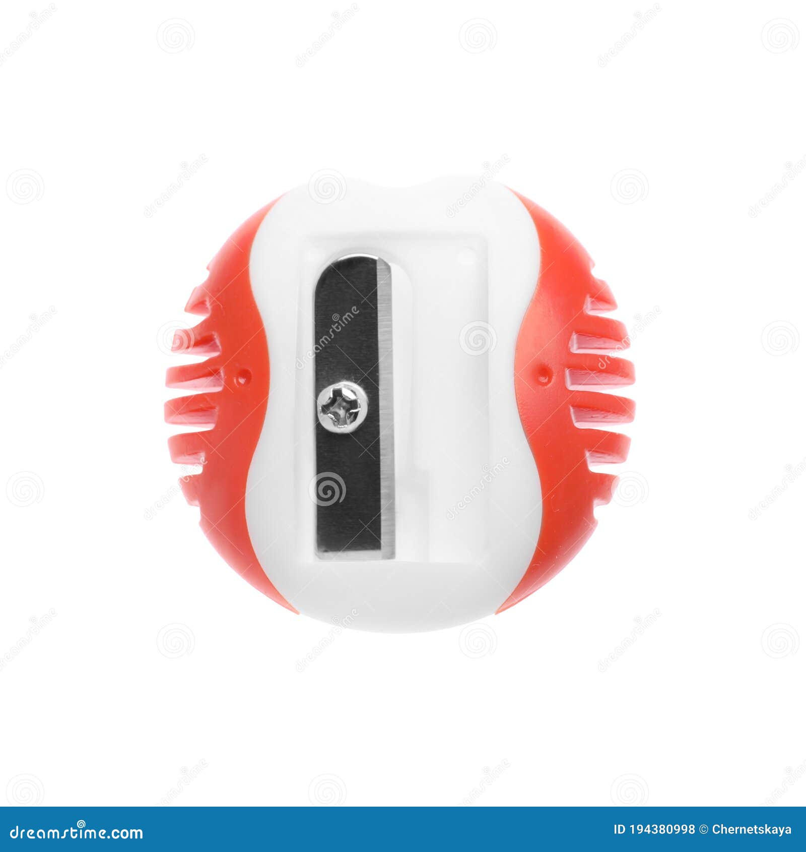 Modern Pencil Sharpener Isolated on White. School Stationery Stock ...