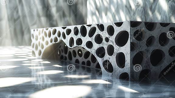 Modern Perforated Structure. Stock Illustration - Illustration of wall ...