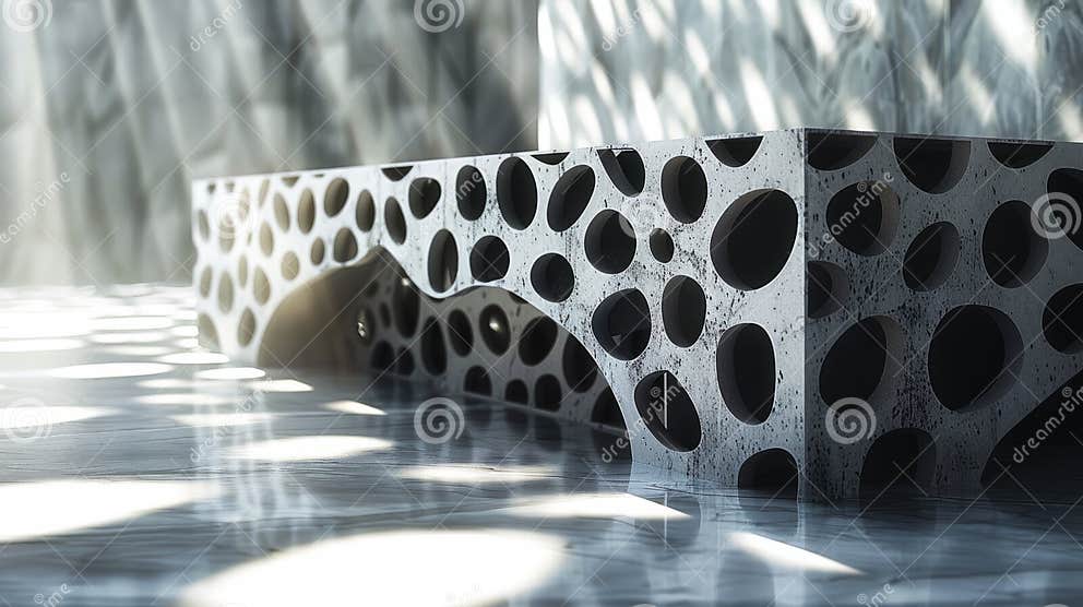 Modern Perforated Structure. Stock Illustration - Illustration of wall ...