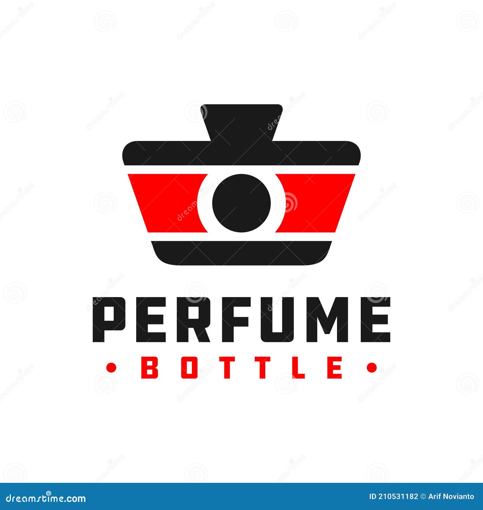 Modern perfume bottle logo stock vector. Illustration of isolated ...