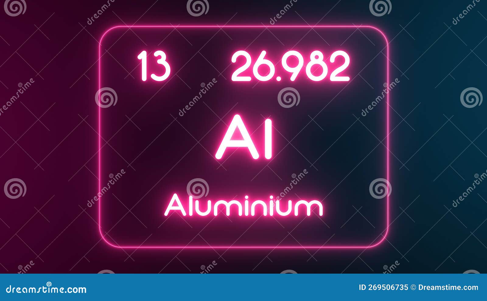 Aluminium Element Symbol, From Periodic Table On White Cube On ...