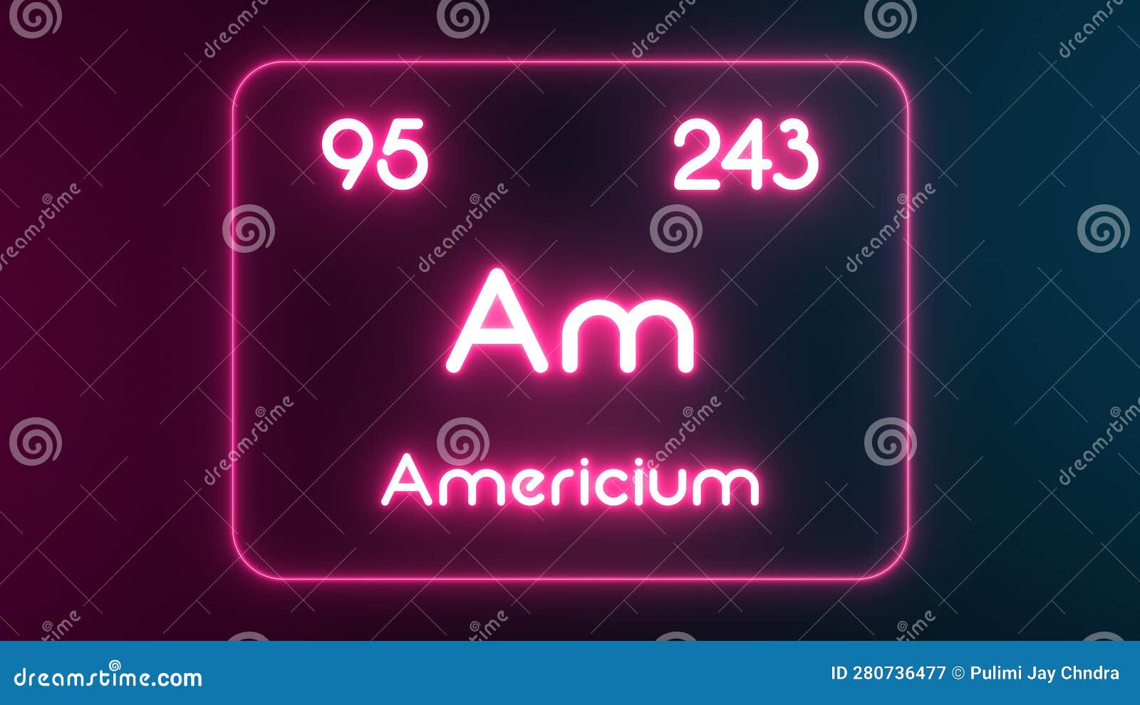Americium Am, Element Symbol From Periodic Table Series Royalty-Free ...