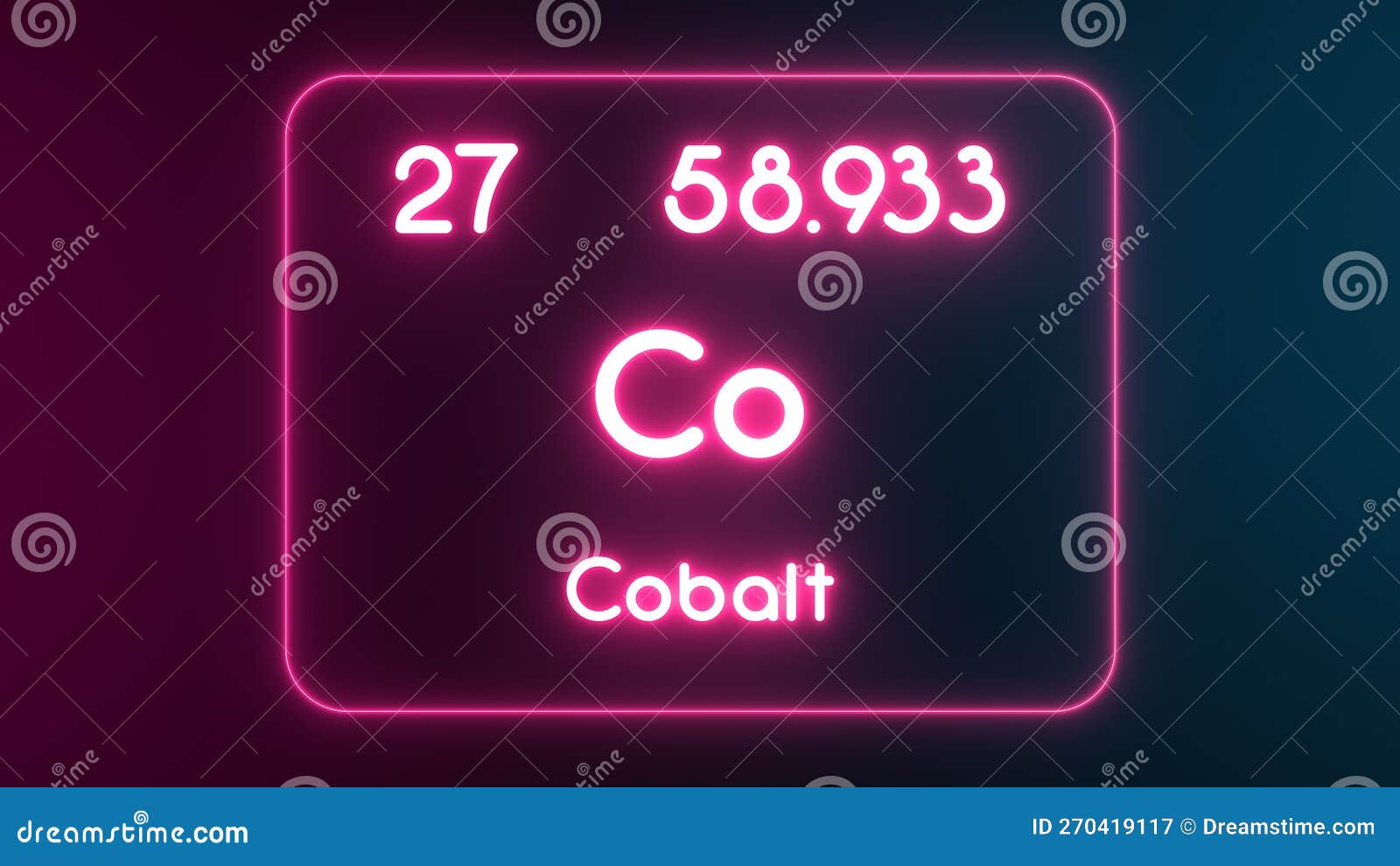 Modern Periodic Table Mendelevium Element Neon Text Illustration Stock ...