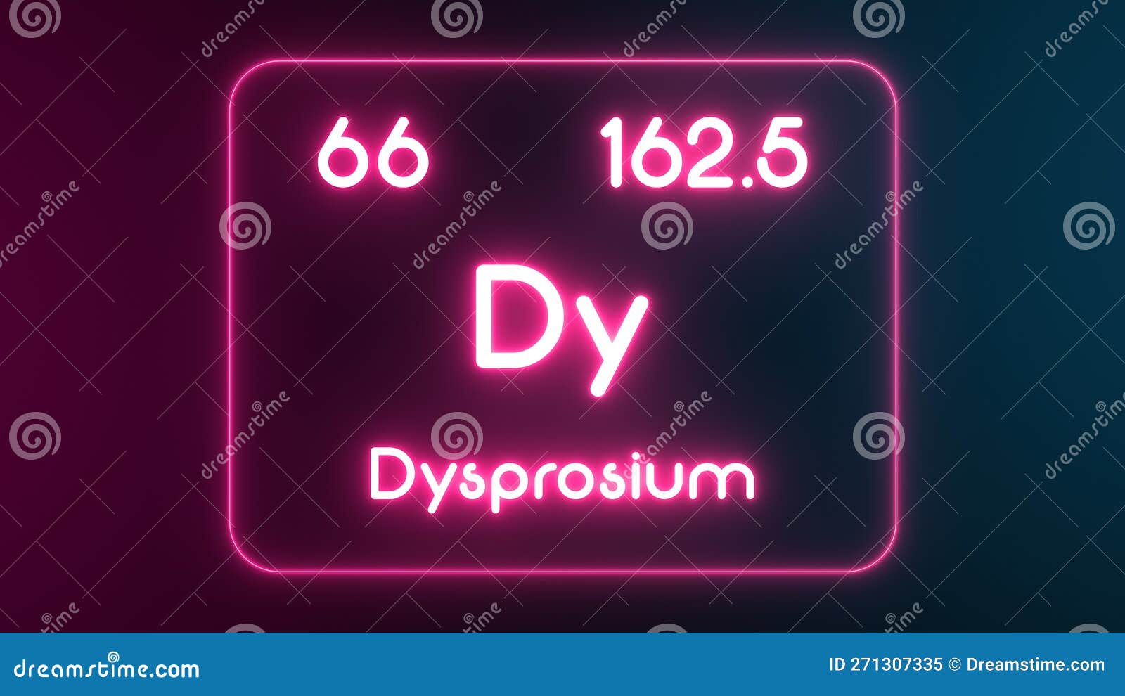 Modern Periodic Table Dysprosium Element Neon Text Illustration Stock ...