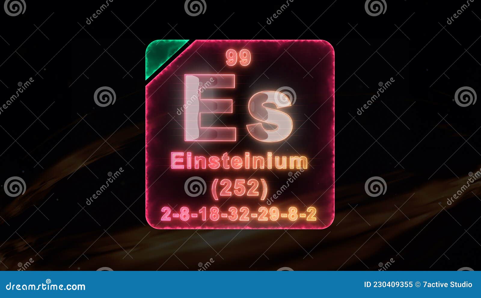 Modern Periodic Table Element Einsteinium Stock Illustration ...