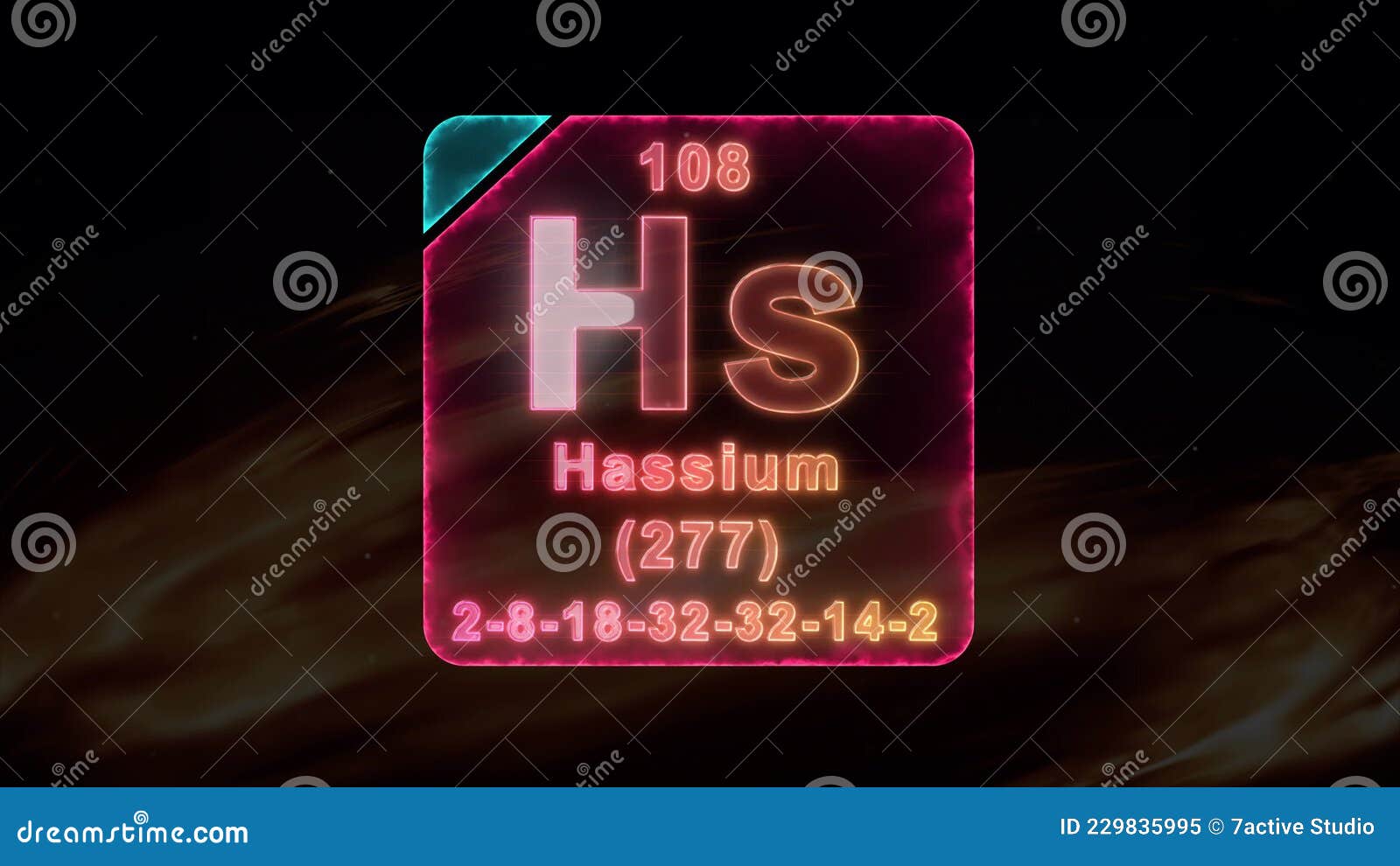 Modern Periodic Table Element Hassium Stock Video - Video of chemistry ...