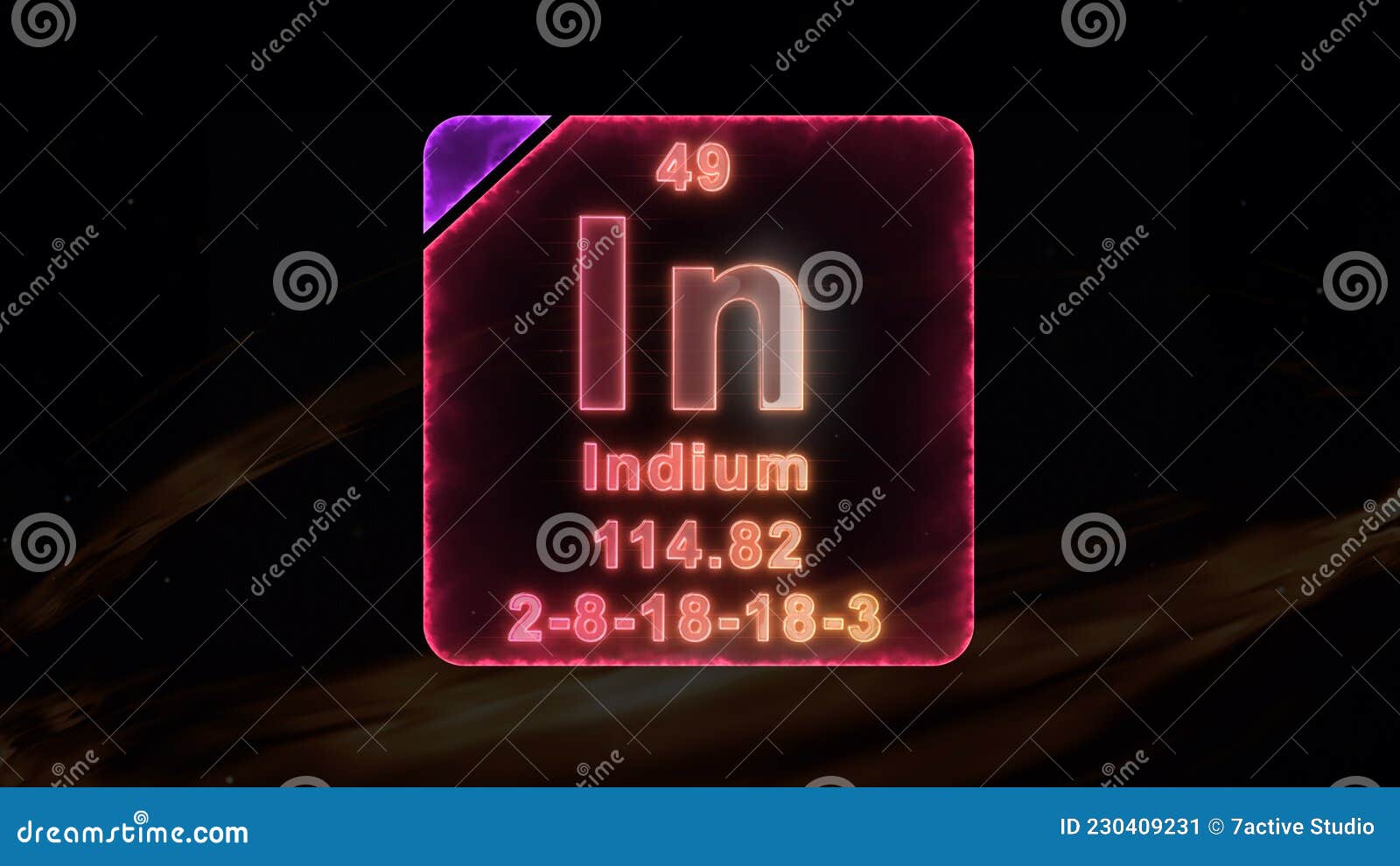 Modern Periodic Table Element Indium Stock Illustration - Illustration ...