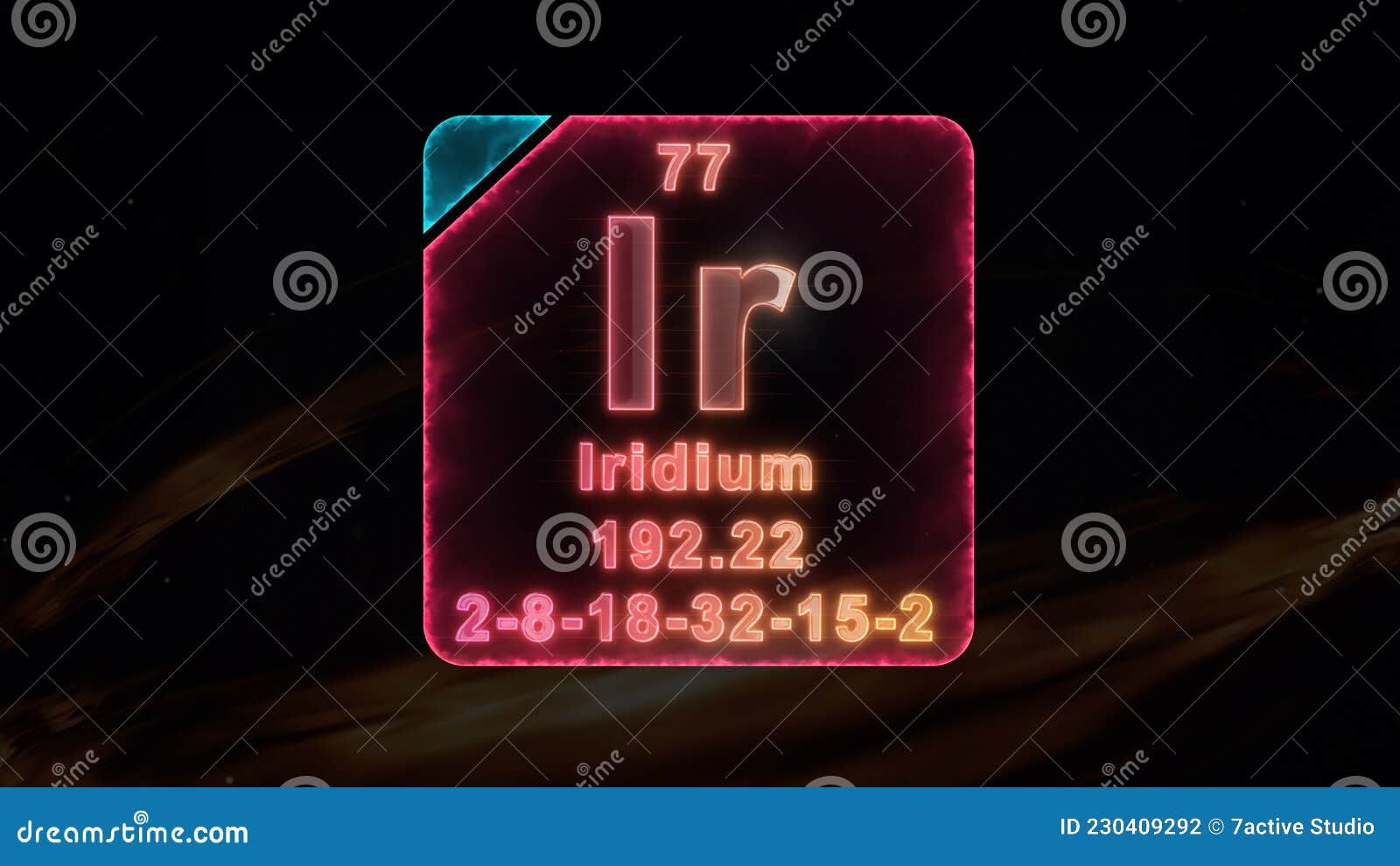 Modern Periodic Table Element Iridium Stock Illustration - Illustration ...