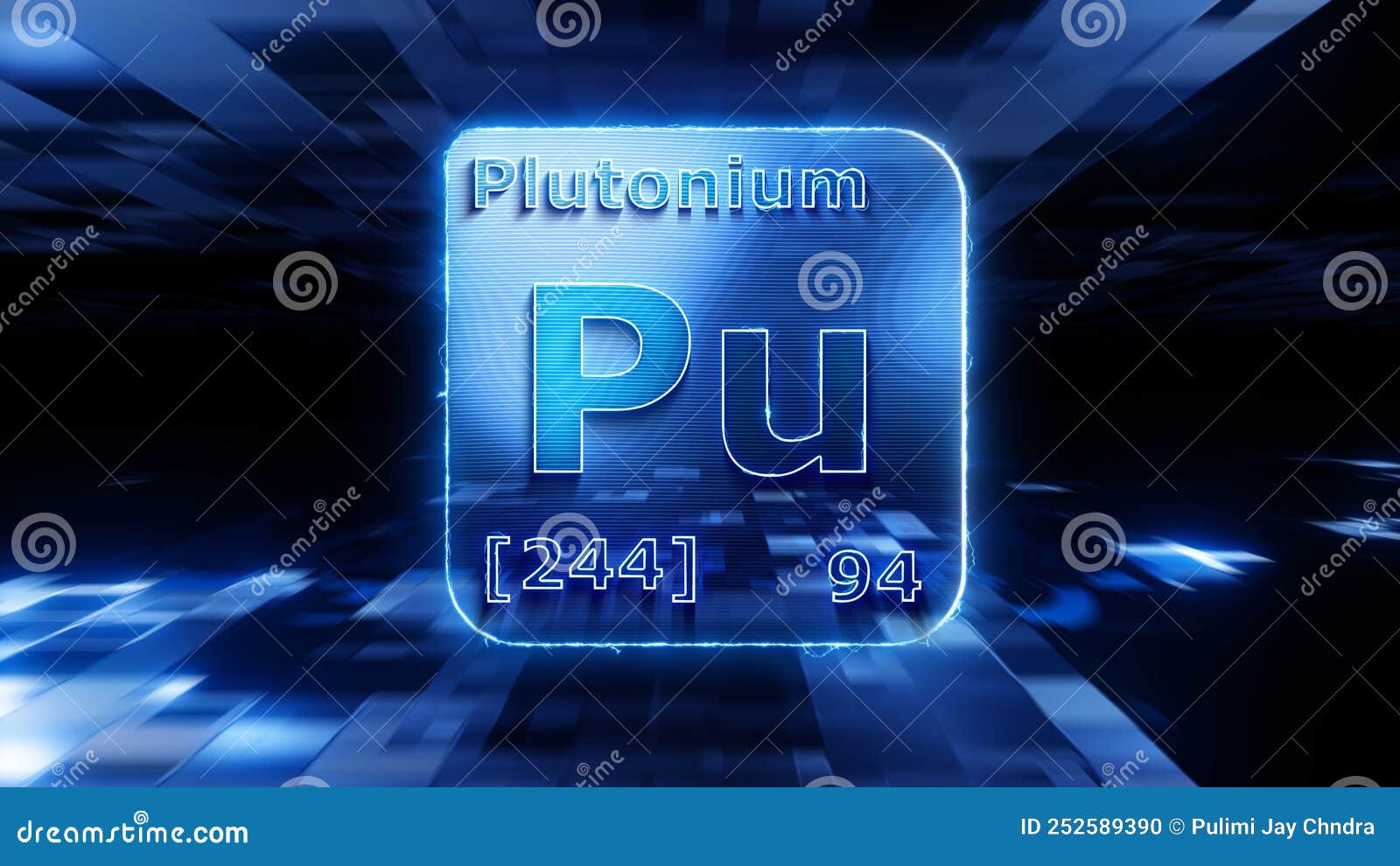 Modern Periodic Table Element Plutonium 3D Illustration | CartoonDealer ...