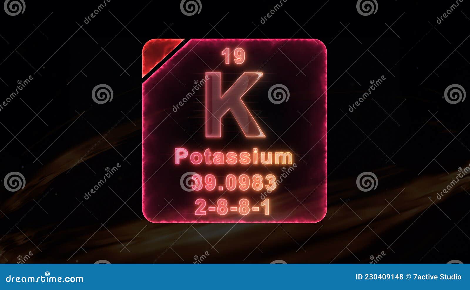Modern Periodic Table Element Potassium Stock Illustration ...