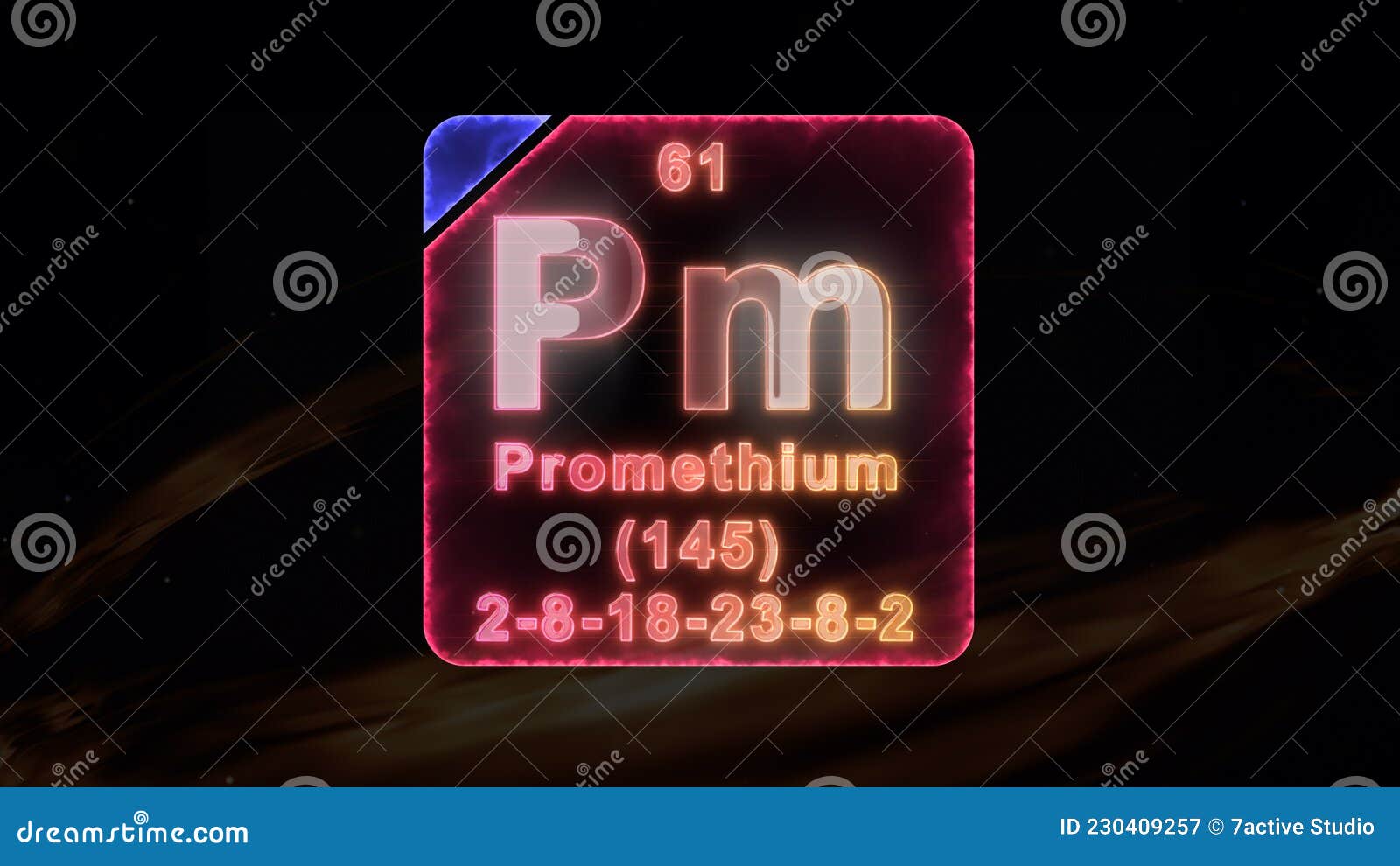 Modern Periodic Table Element Promethium Stock Illustration ...