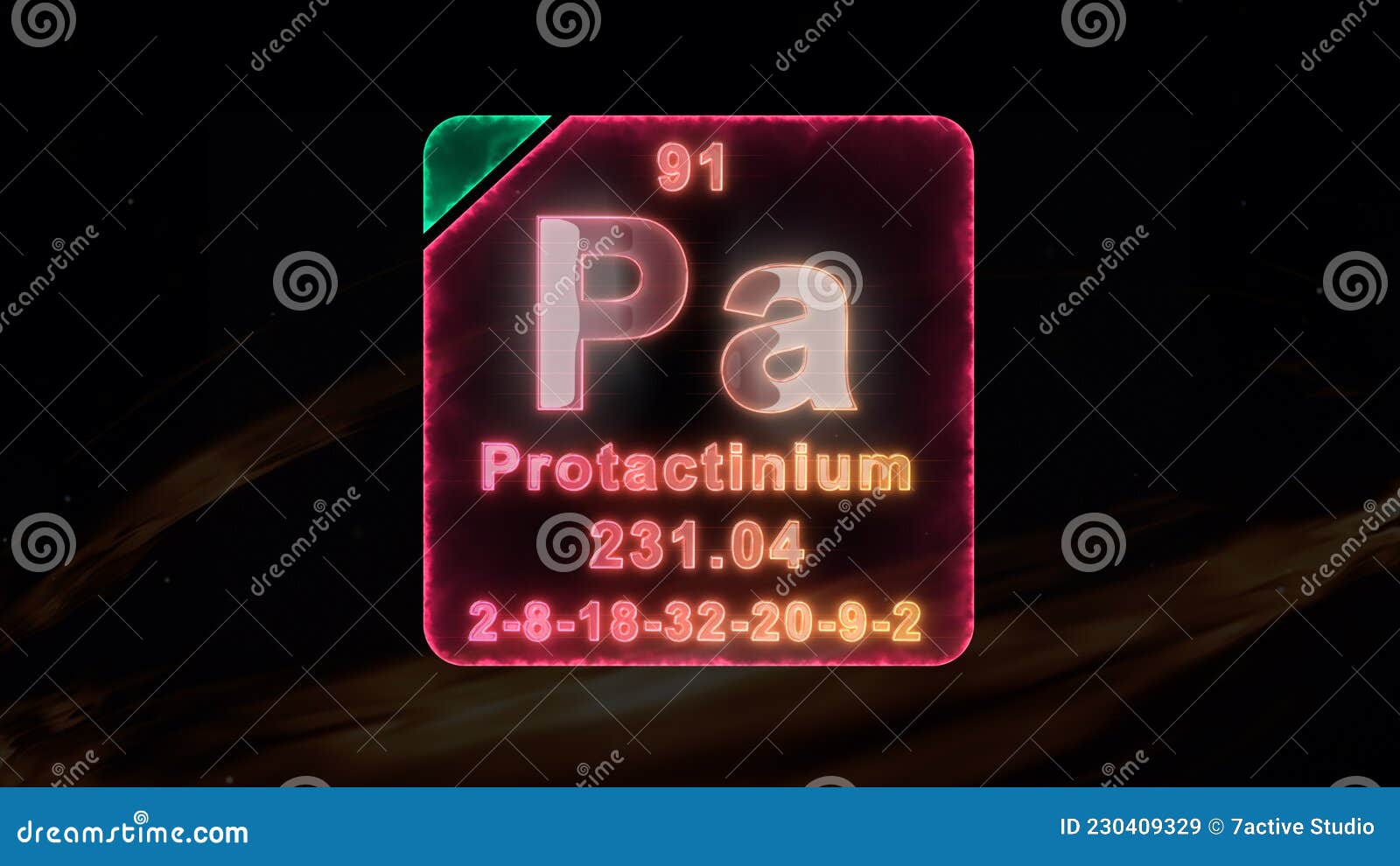 Modern Periodic Table Element Protactinium Stock Illustration ...