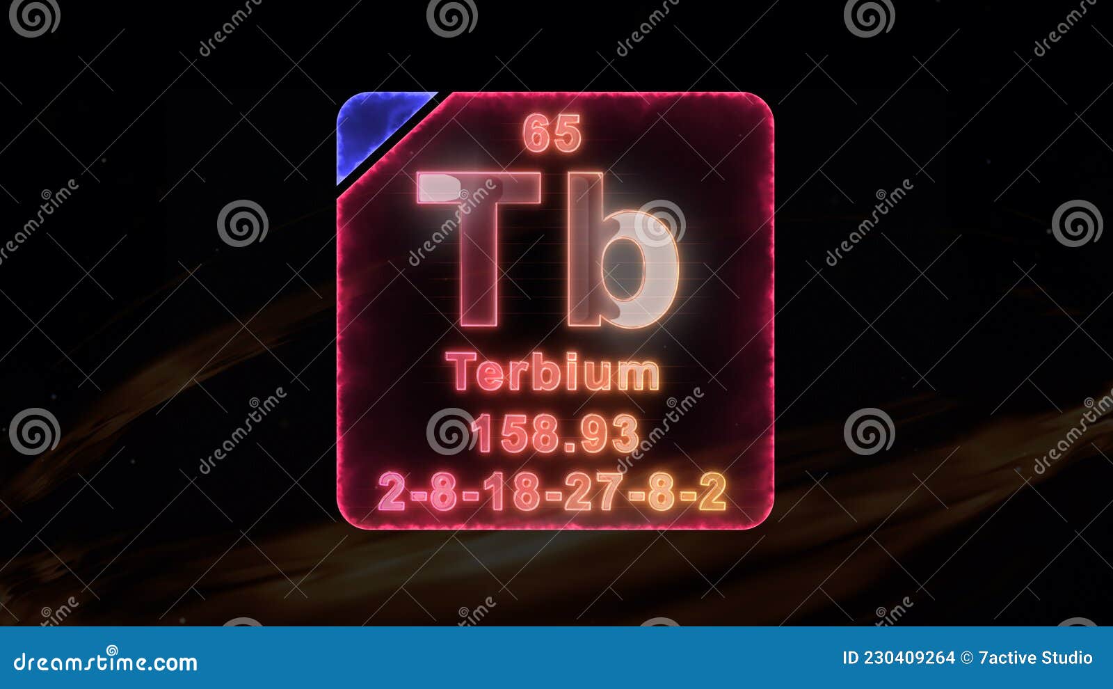 Modern Periodic Table Element Terbium Stock Illustration - Illustration ...