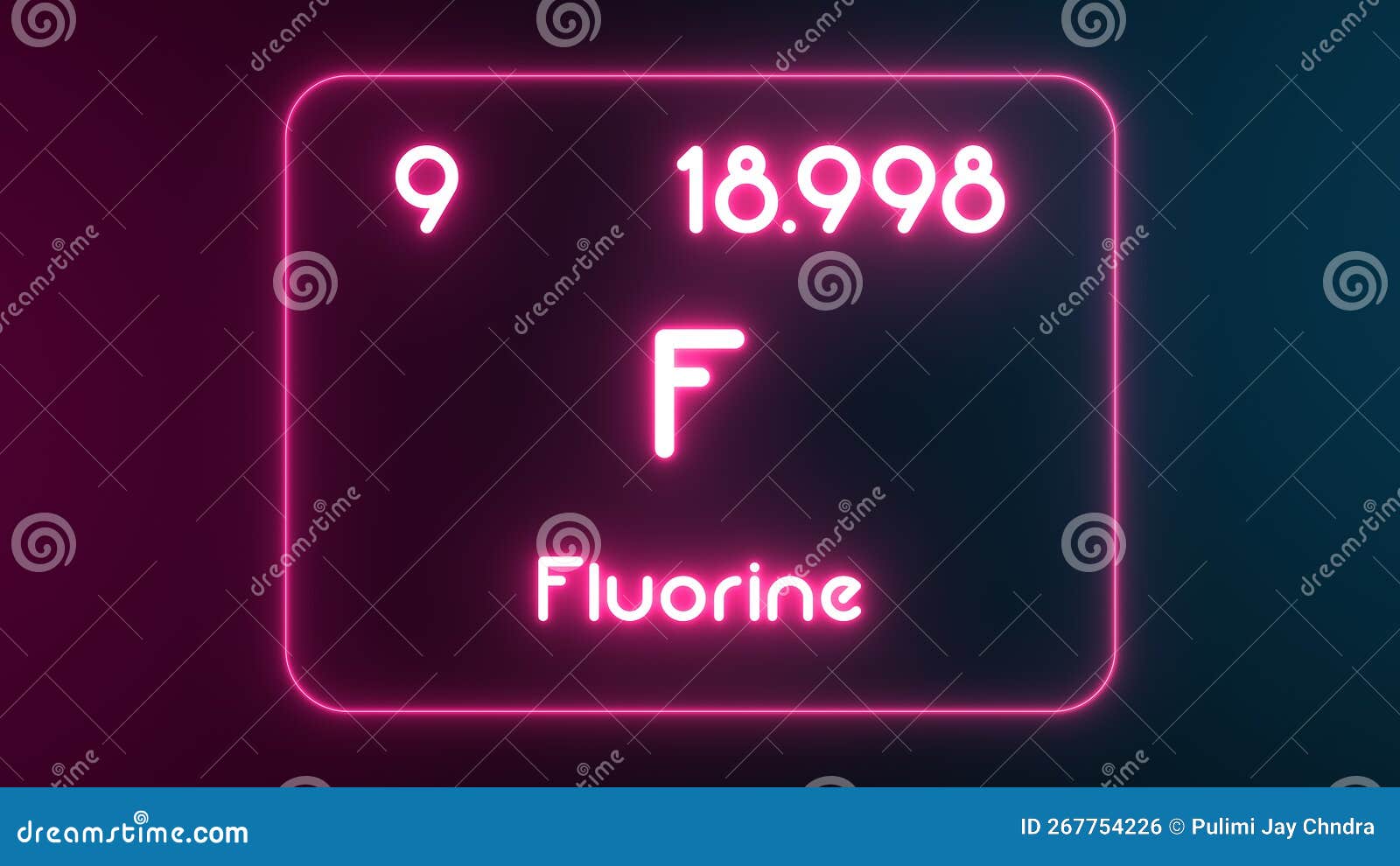 Fluorine F, Element Symbol From Periodic Table Series Stock Image ...