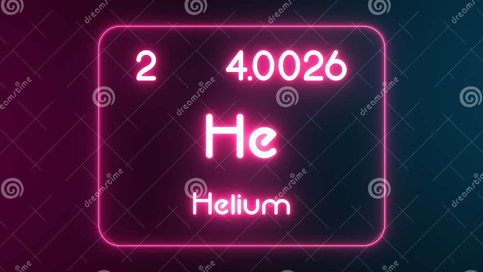 Modern Periodic Table Helium Element Neon Text Illustration Stock ...