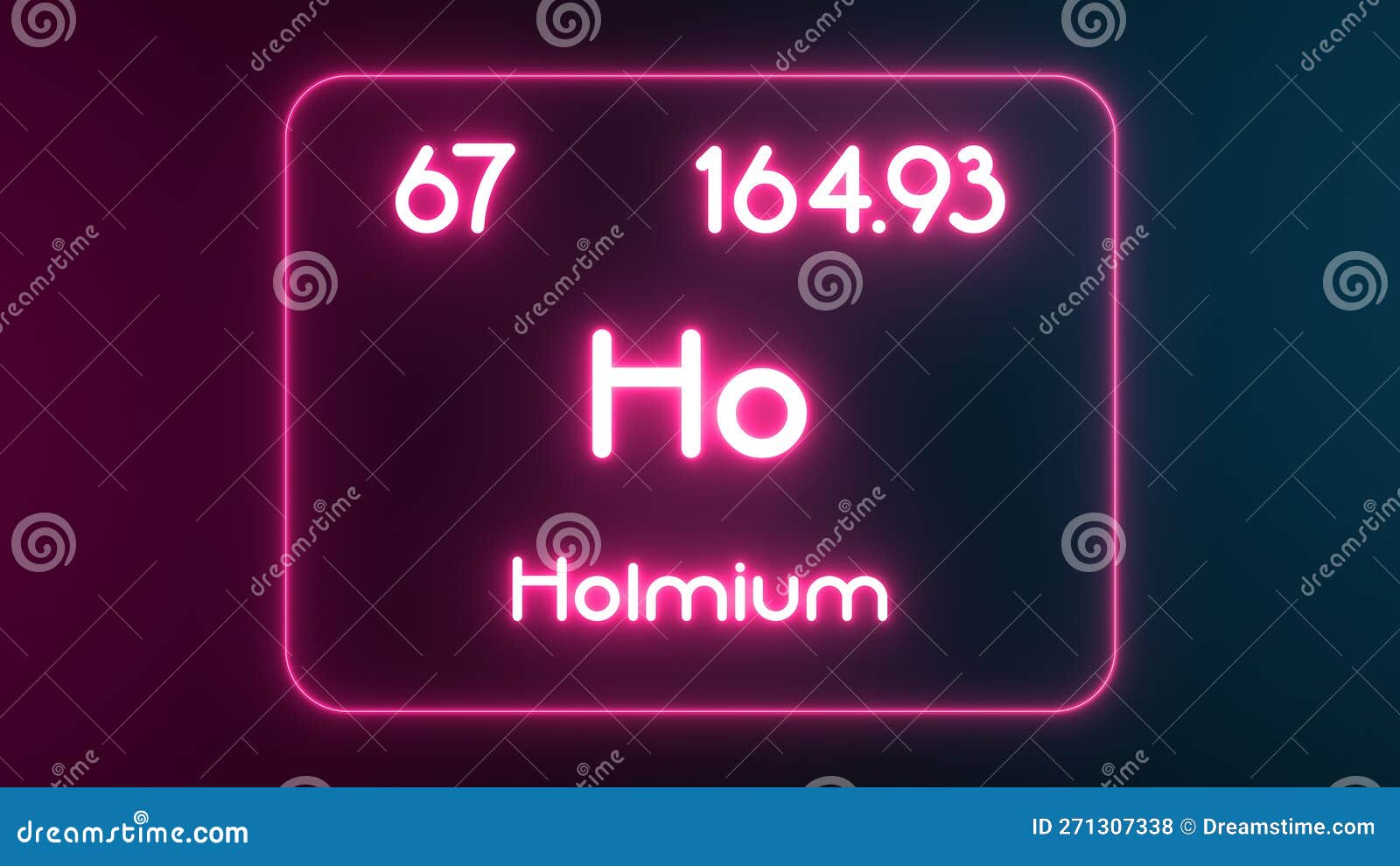 Modern Periodic Table Holmium Element Neon Text Illustration Stock ...
