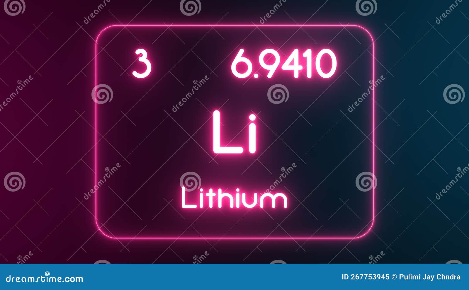 Lithium Element From The Periodic Table Royalty-Free Stock Photo ...