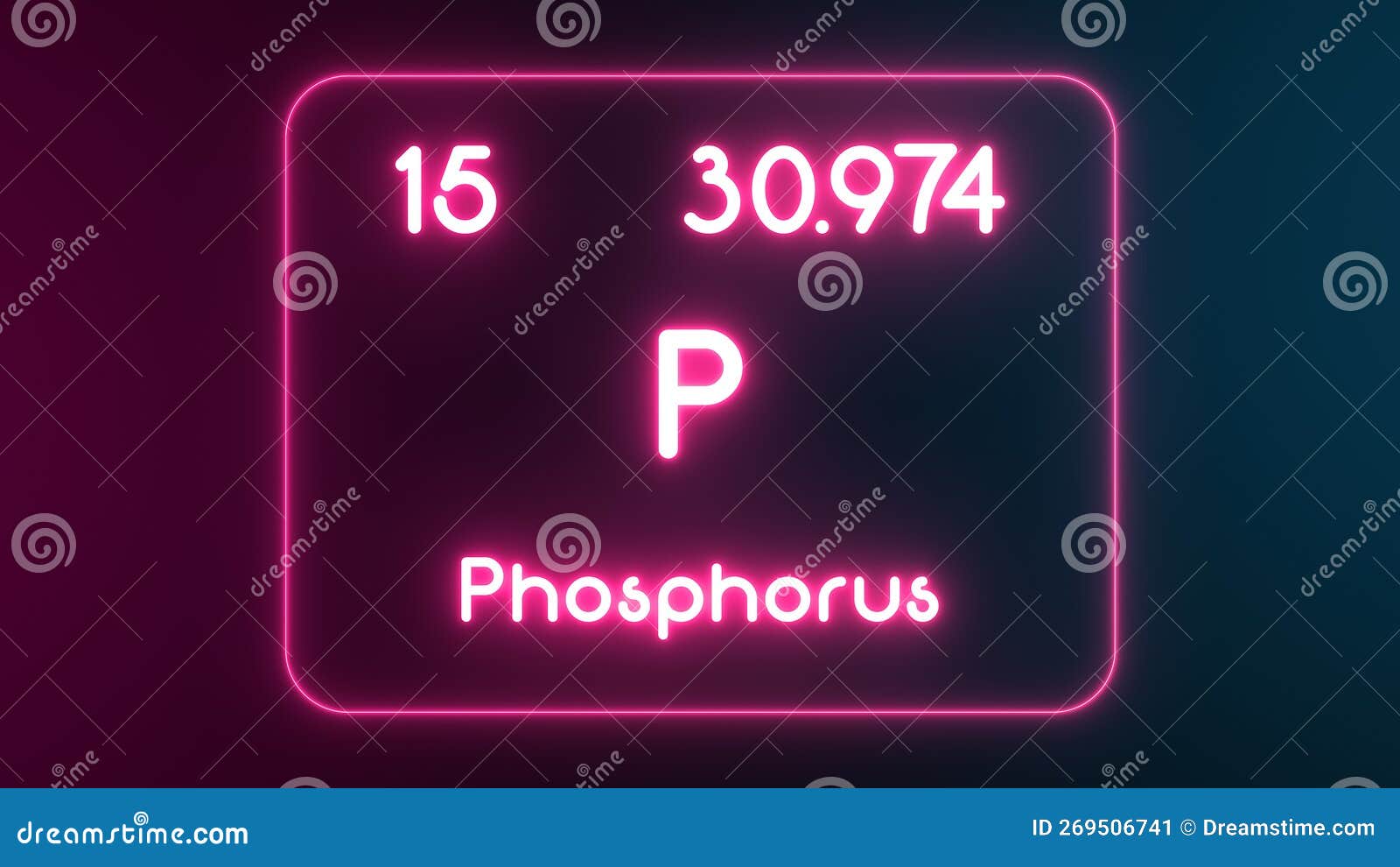 Modern Periodic Table Phosphorus Element Neon Text Illustration Stock ...
