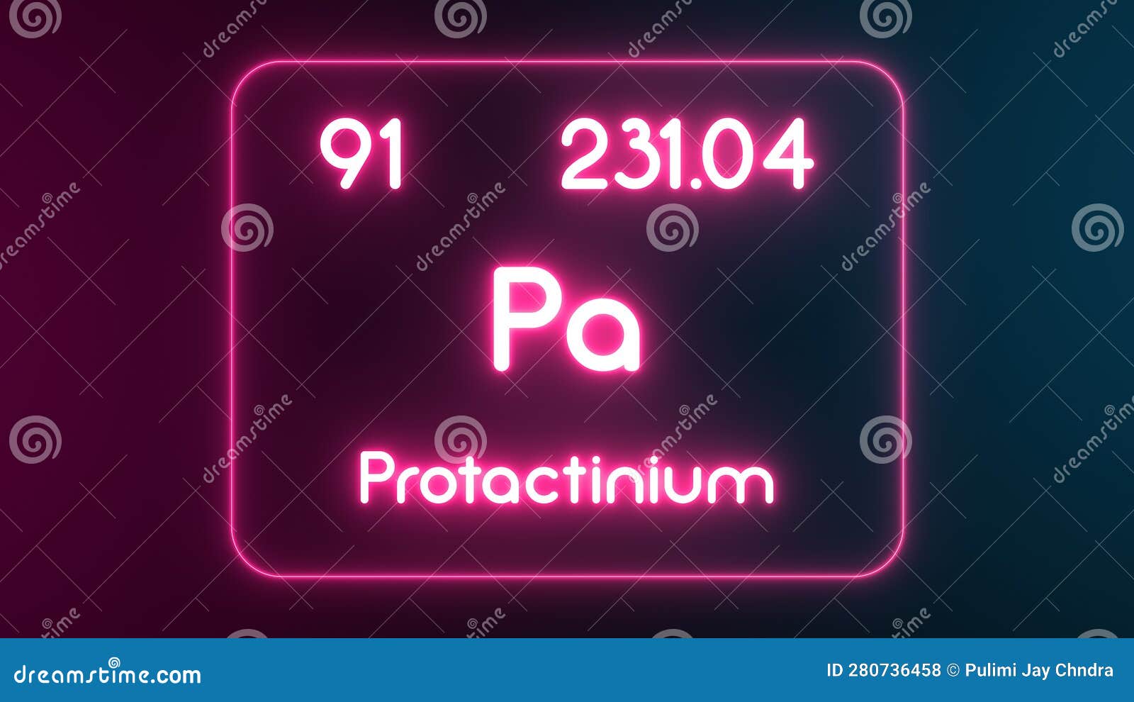 Protactinium Pa, Element Symbol From Periodic Table Series Royalty-Free ...