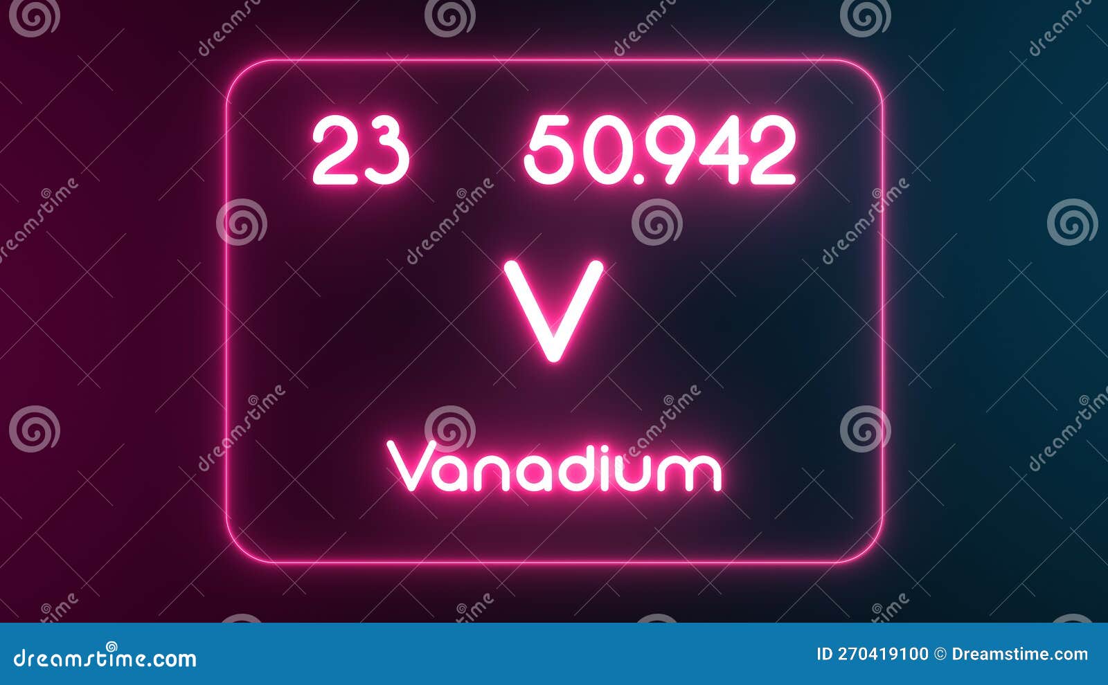 Vanadium V, Element Symbol From Periodic Table Series Royalty-Free ...