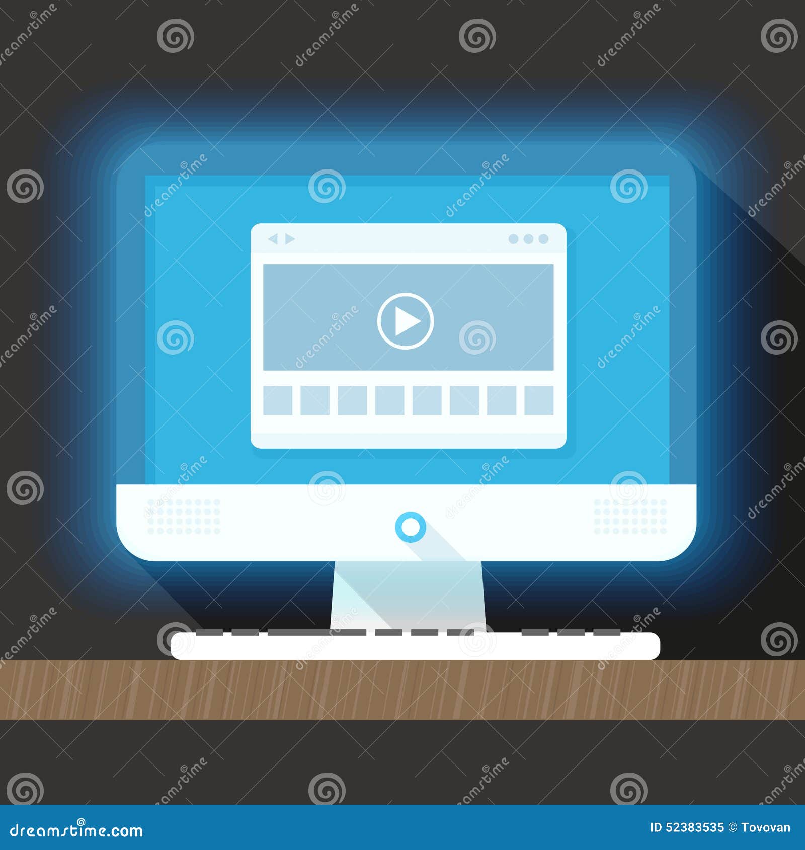 Modern Personal Computer with a Browser Stock Vector - Illustration of ...