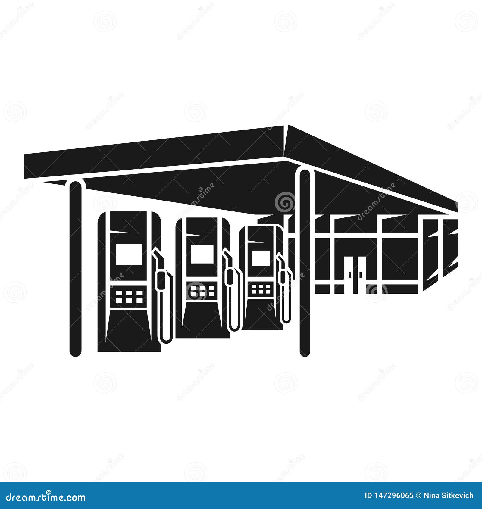 Petrol Station Icon Vector