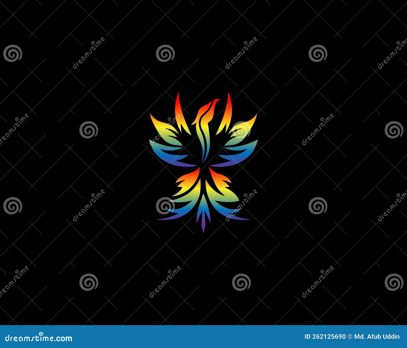 Modern Phoenix Gradient Color Logo Design Stock Vector - Illustration ...