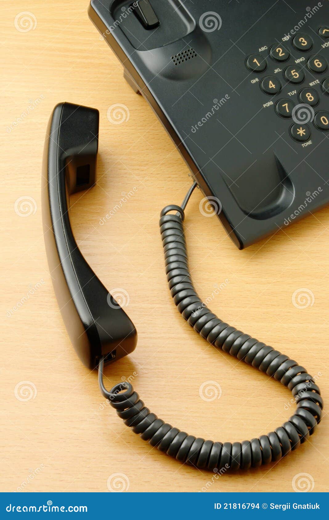 Modern phone. stock photo. Image of cord, button, cable - 21816794