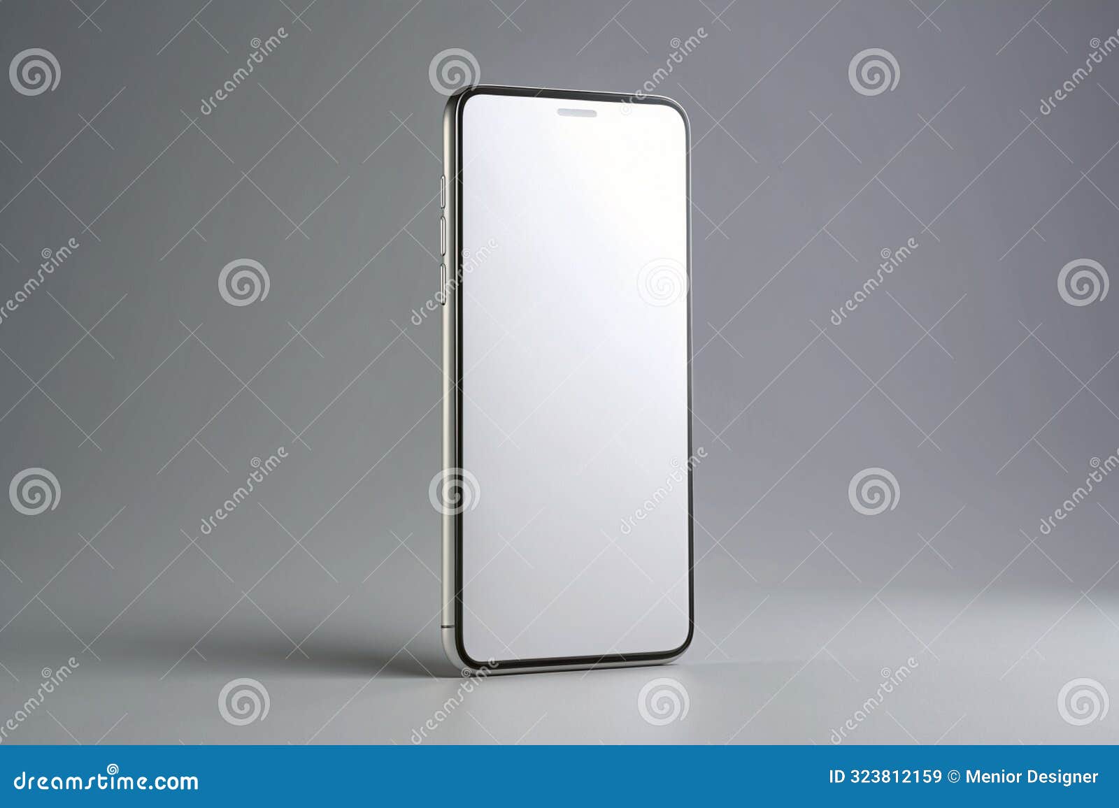 Modern Phone with Blank Screen Grey, Generative Ai Stock Image - Image ...
