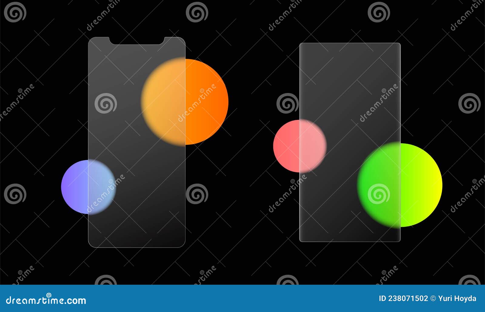 Modern Phone Frame with Empty Display. Screen of Smartphone with ...