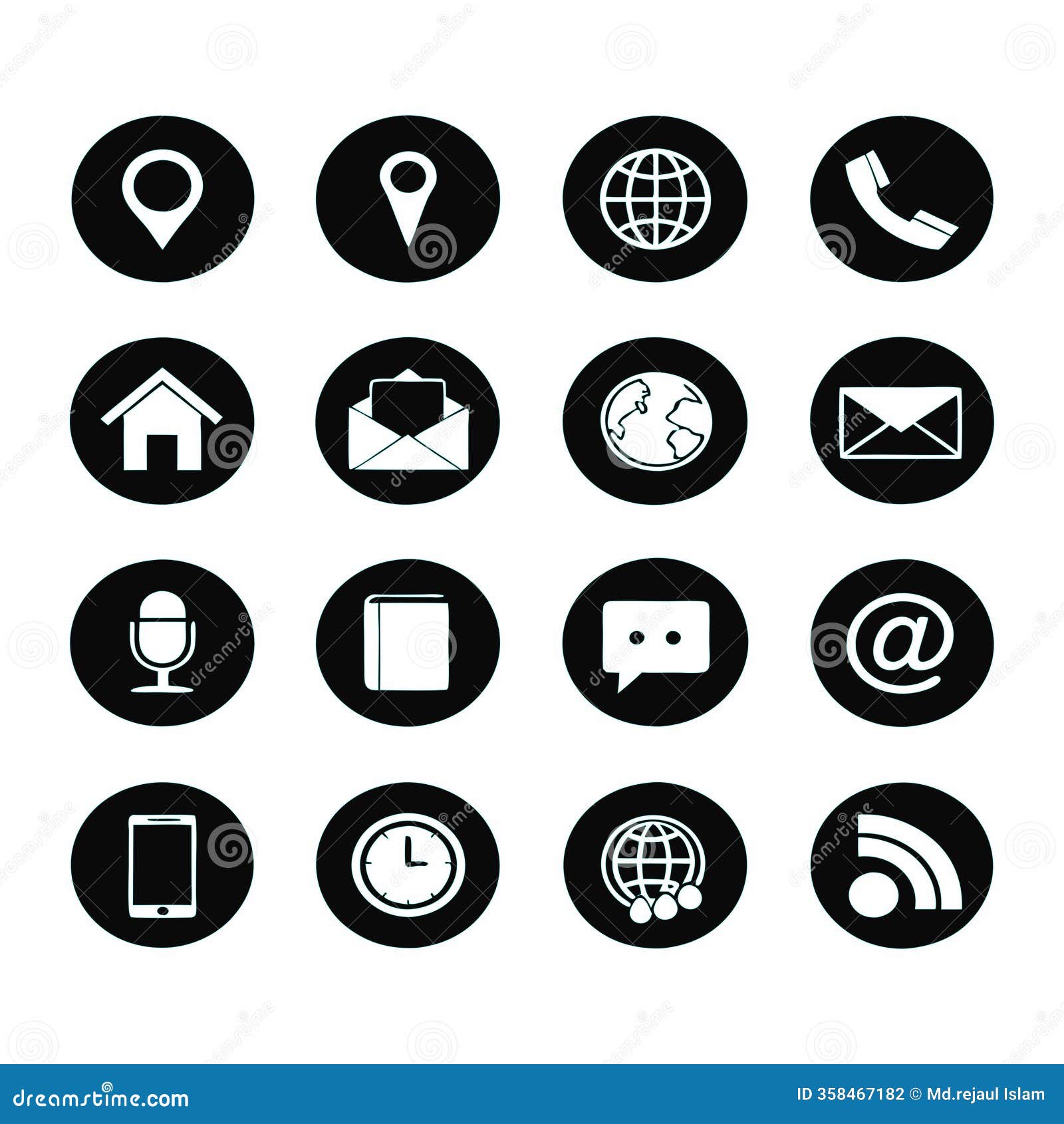 Modern Phone Icon Collection Stock Vector - Illustration of mobile ...