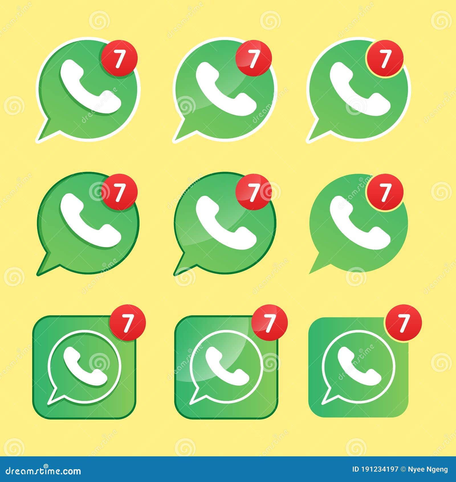 Modern Phone Icon in Green Bubble Speech Vector Stock Vector ...