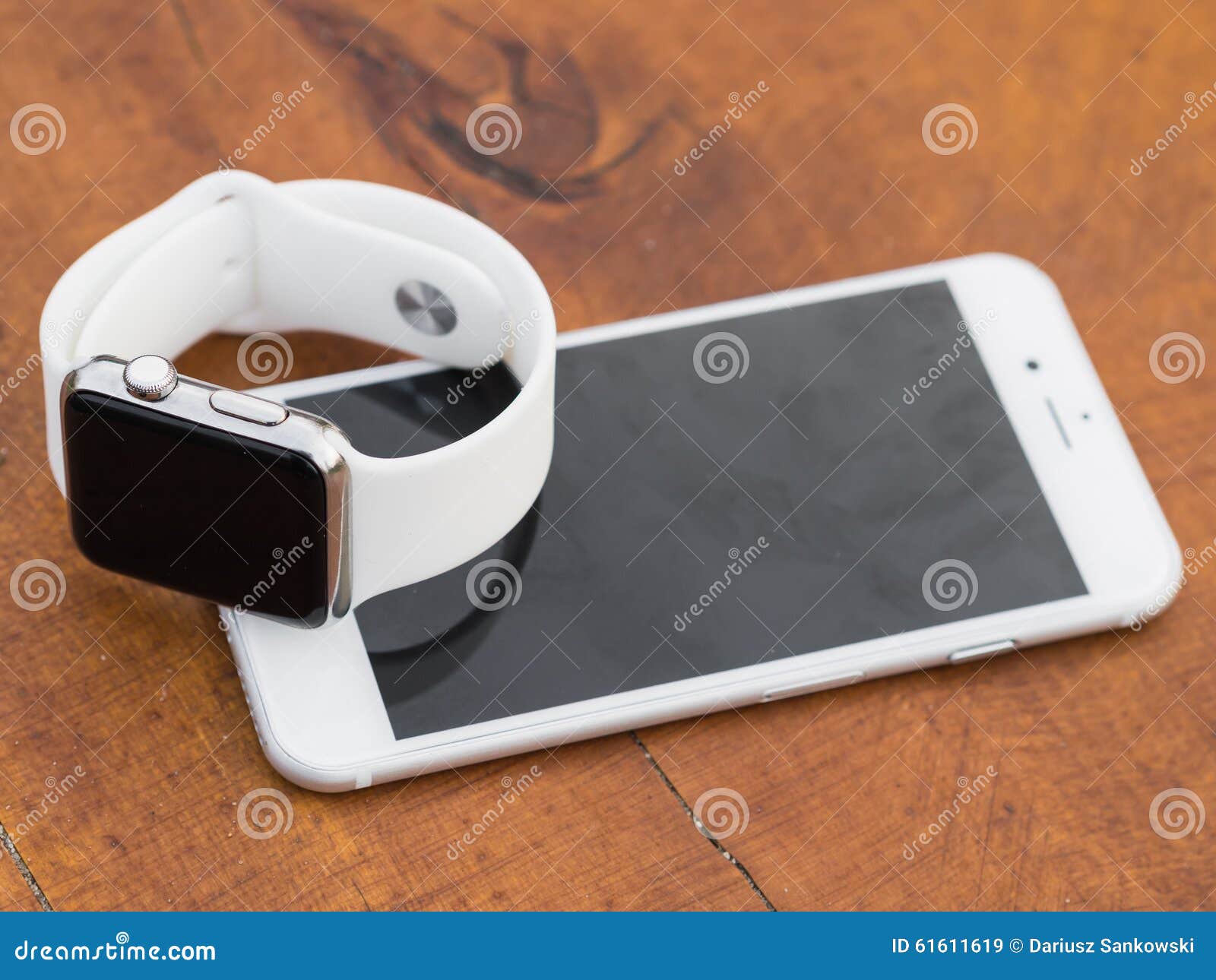 Modern phone and a watch stock image. Image of mobile - 61611619