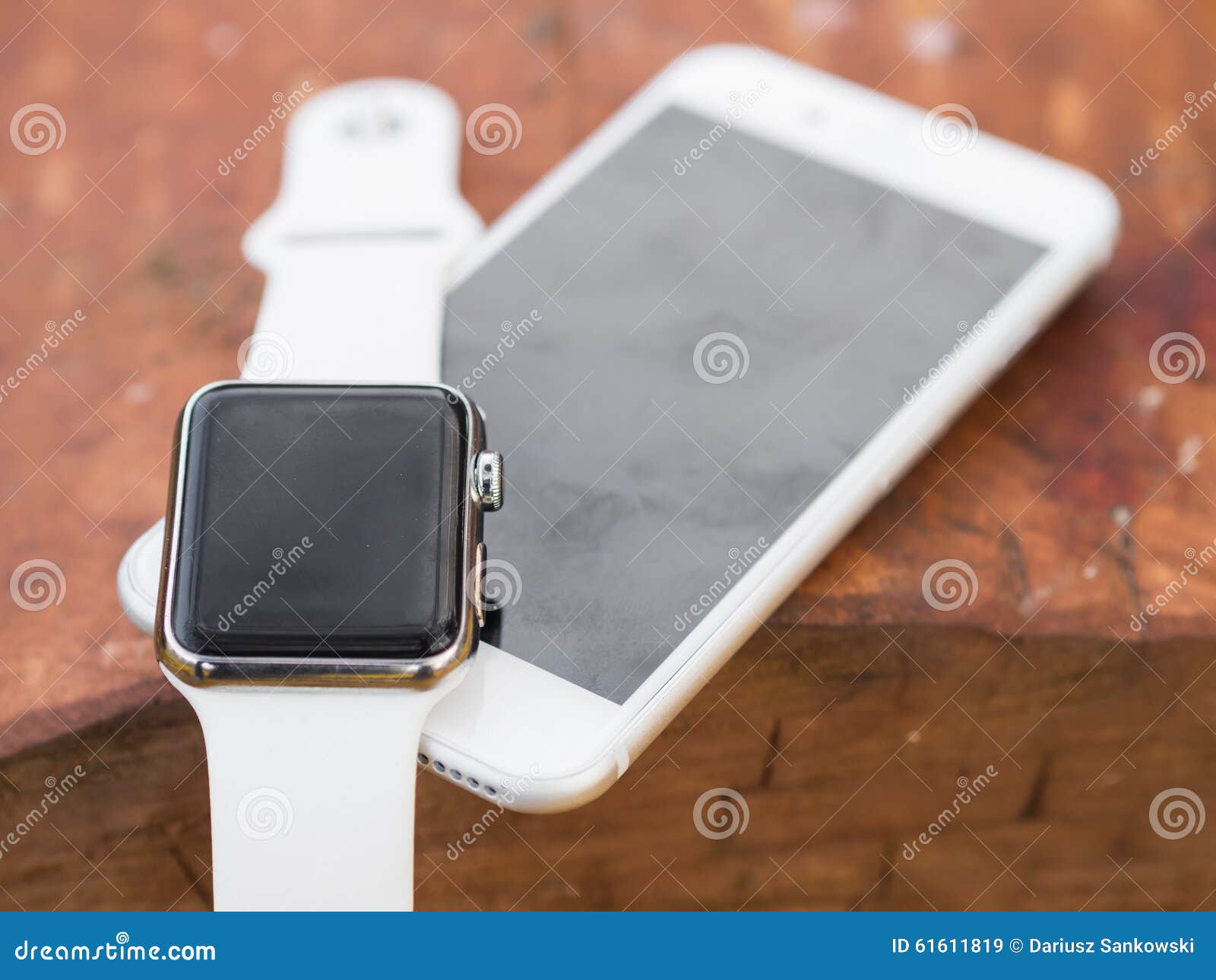 Modern phone and a watch stock image. Image of light - 61611819