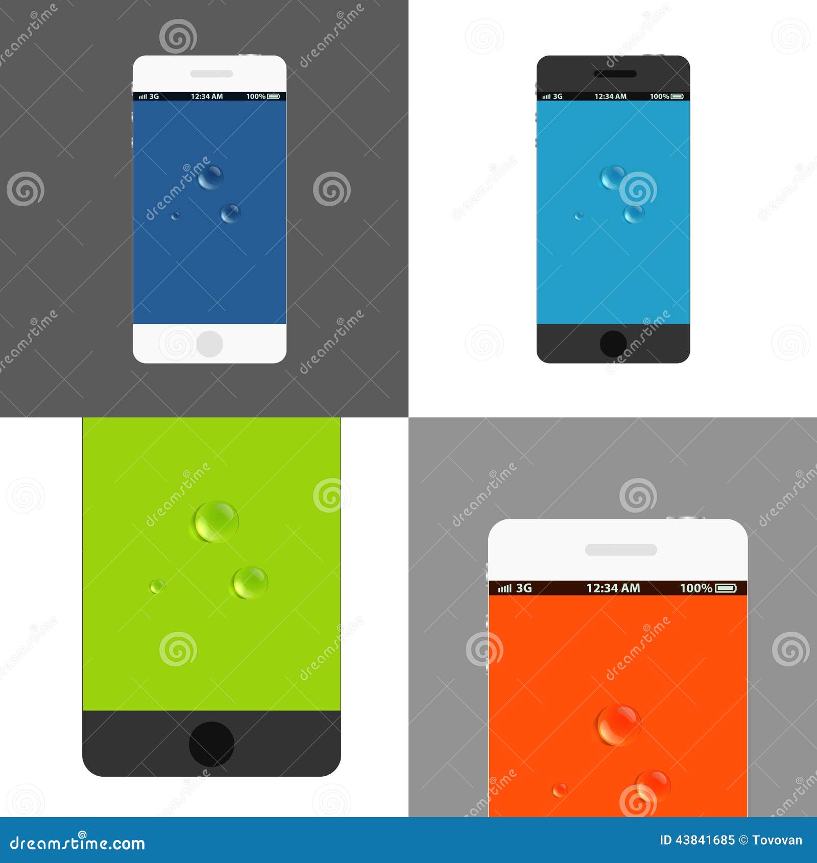 Modern phones collection stock vector. Illustration of digital - 43841685
