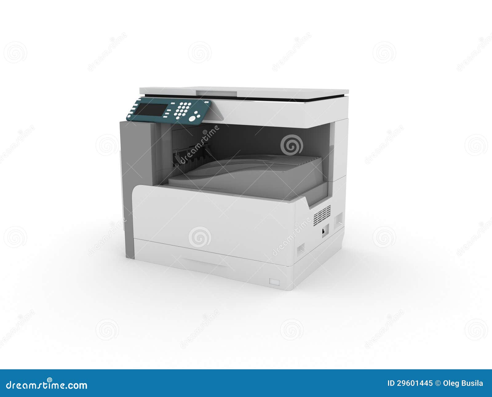 Modern photocopier stock illustration. Illustration of peripheral ...