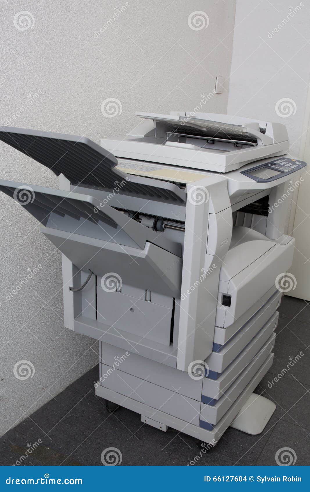 Modern Photocopier with Digital Display Stock Photo - Image of touch ...