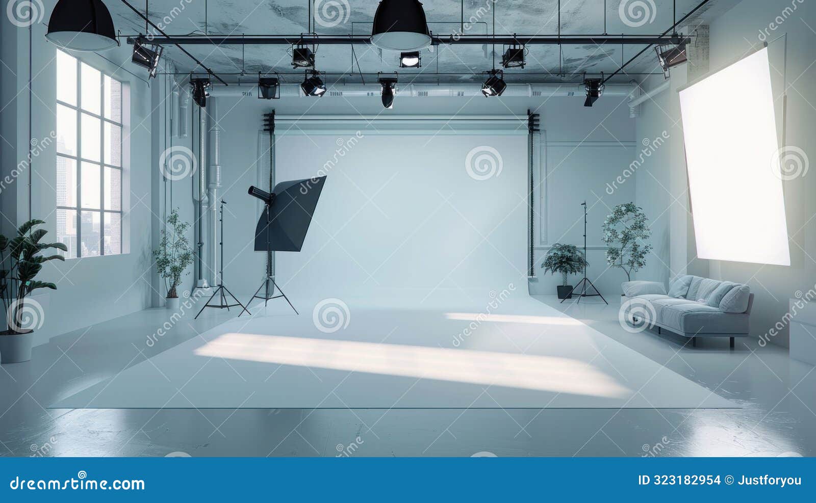 Modern Photography Studio with Professional Lighting. Generative Ai ...