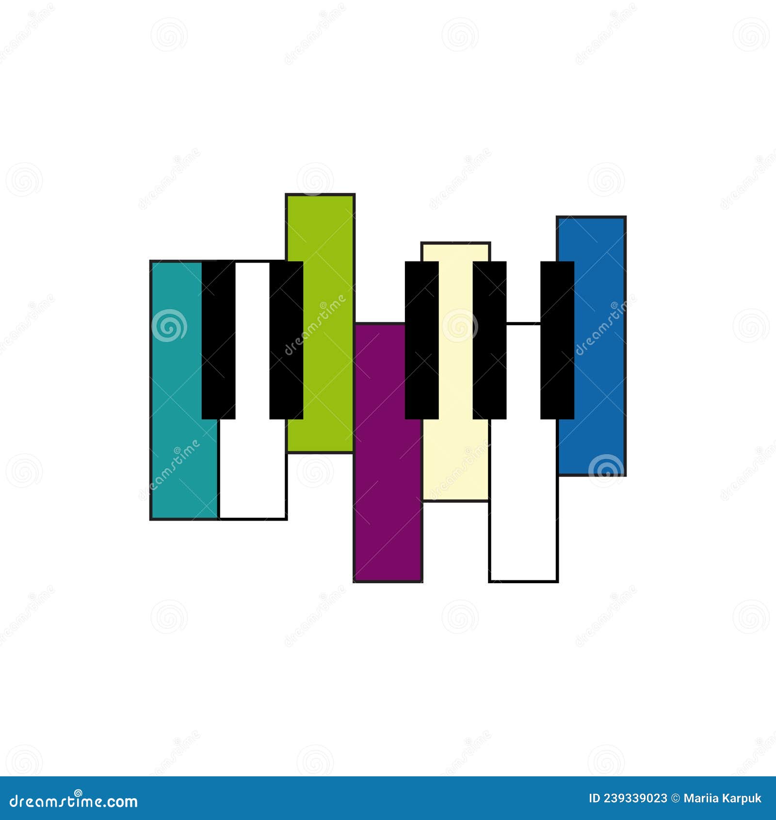 Modern Piano Logo Music School Vector Design Stock Vector ...