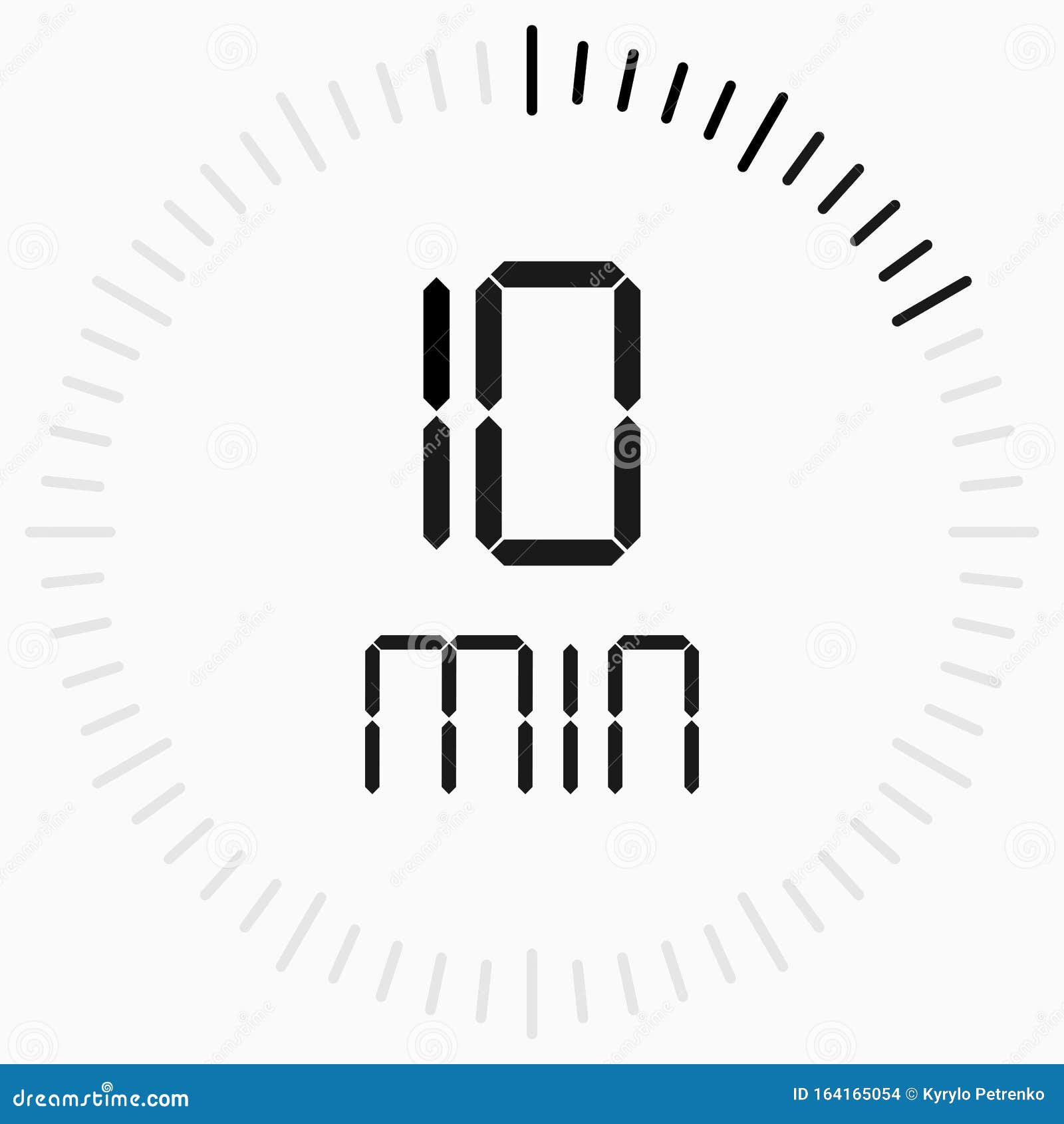 Modern Pictogram Time Countdown Timer Start, Afwerken Stock Illustratie ...