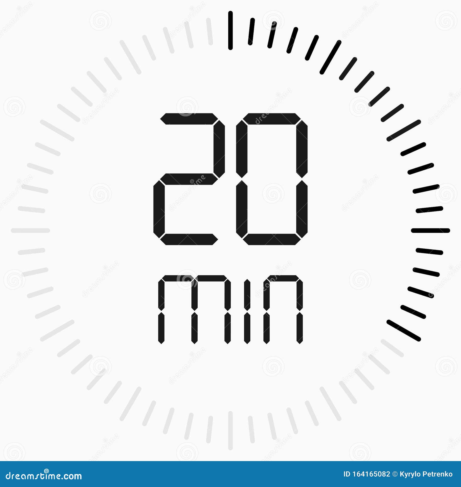 Modern Pictogram Time Countdown Timer Start, Afwerken Vector ...