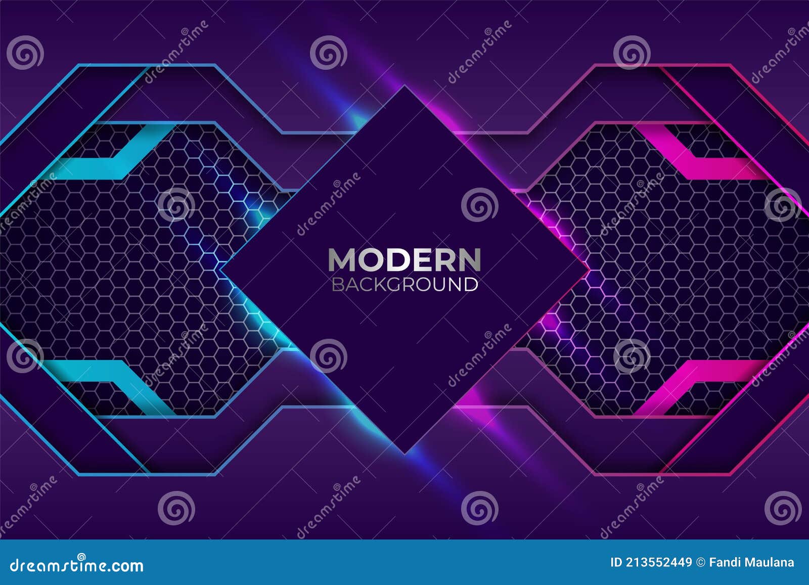 Modern Pink and Blue Background with Glow Effect Stock Illustration ...