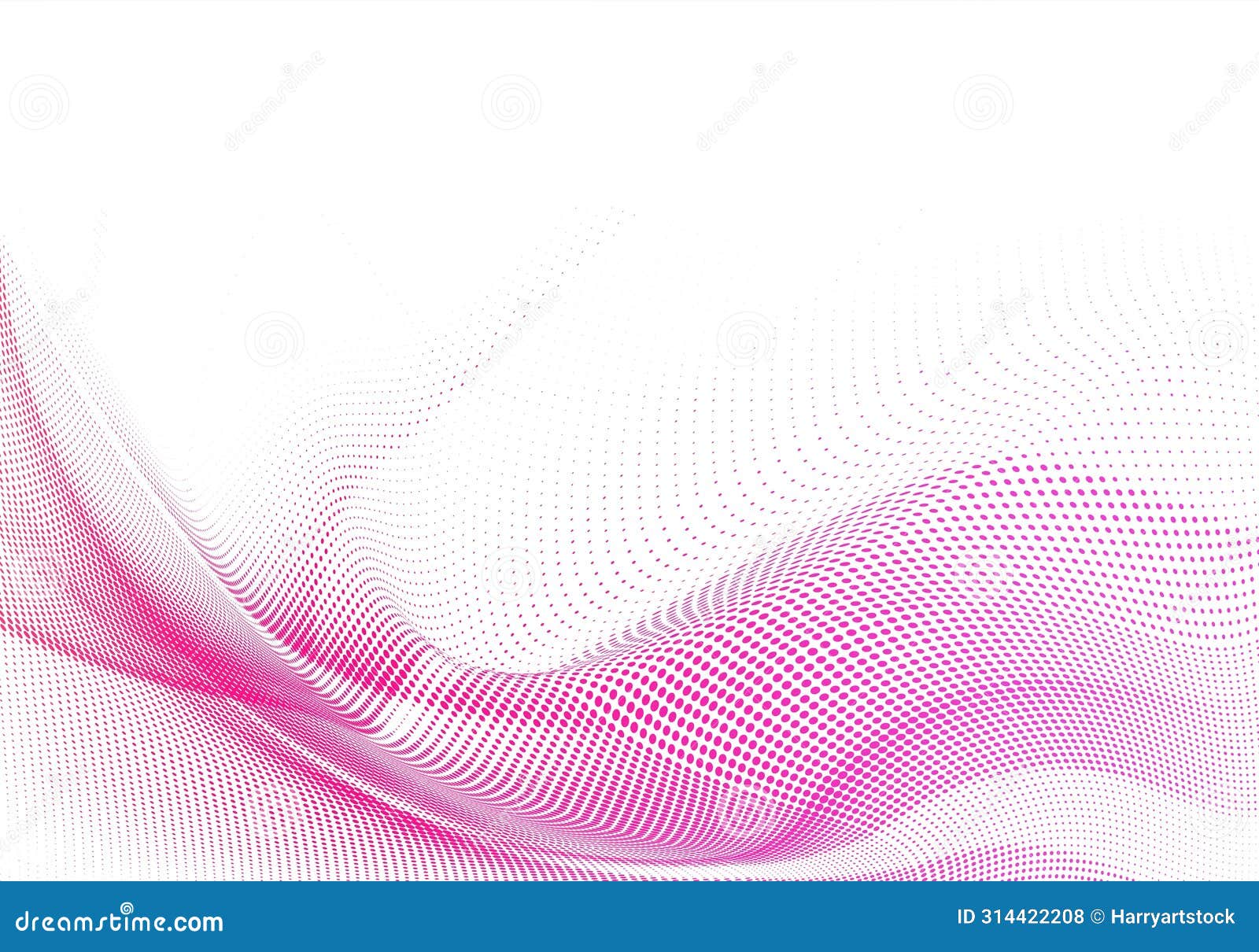 Modern Pink Dotted Flowing Wave Background Illustration Stock Vector ...