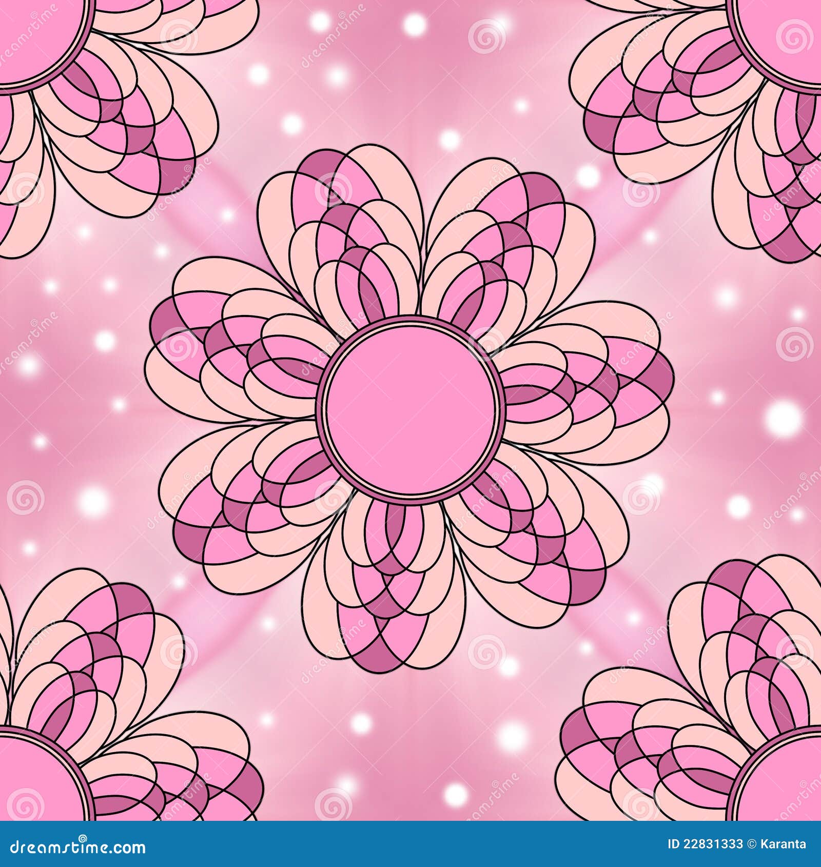 Modern Pink Floral Seamless Tiling Texture Stock Illustration ...