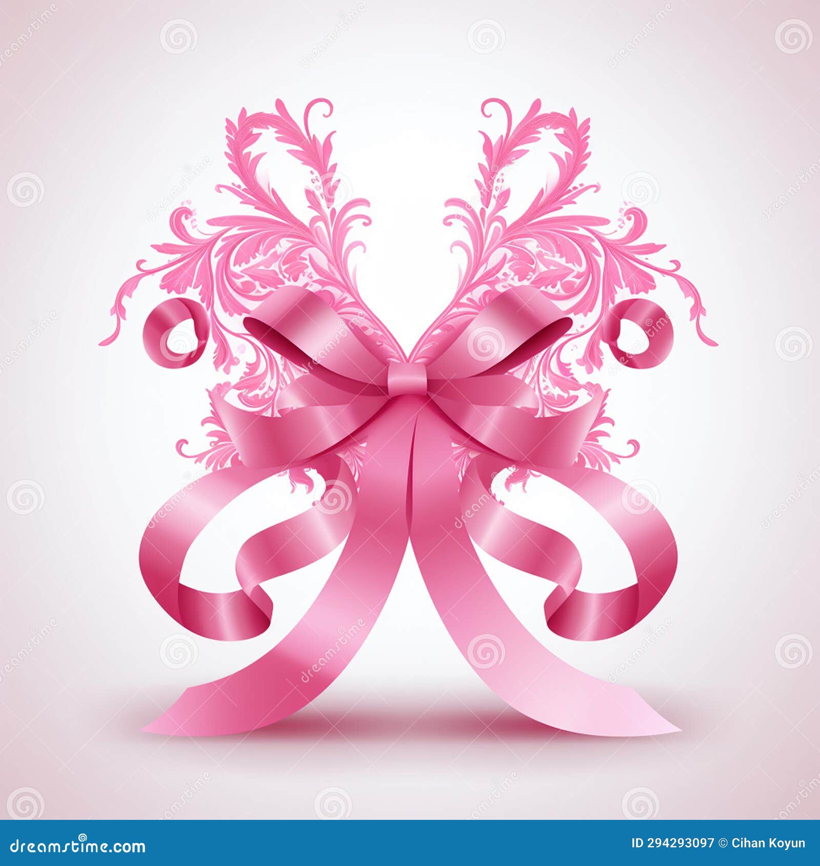 Modern Pink Ribbon for a Stylish and Sophisticated Design Stock ...