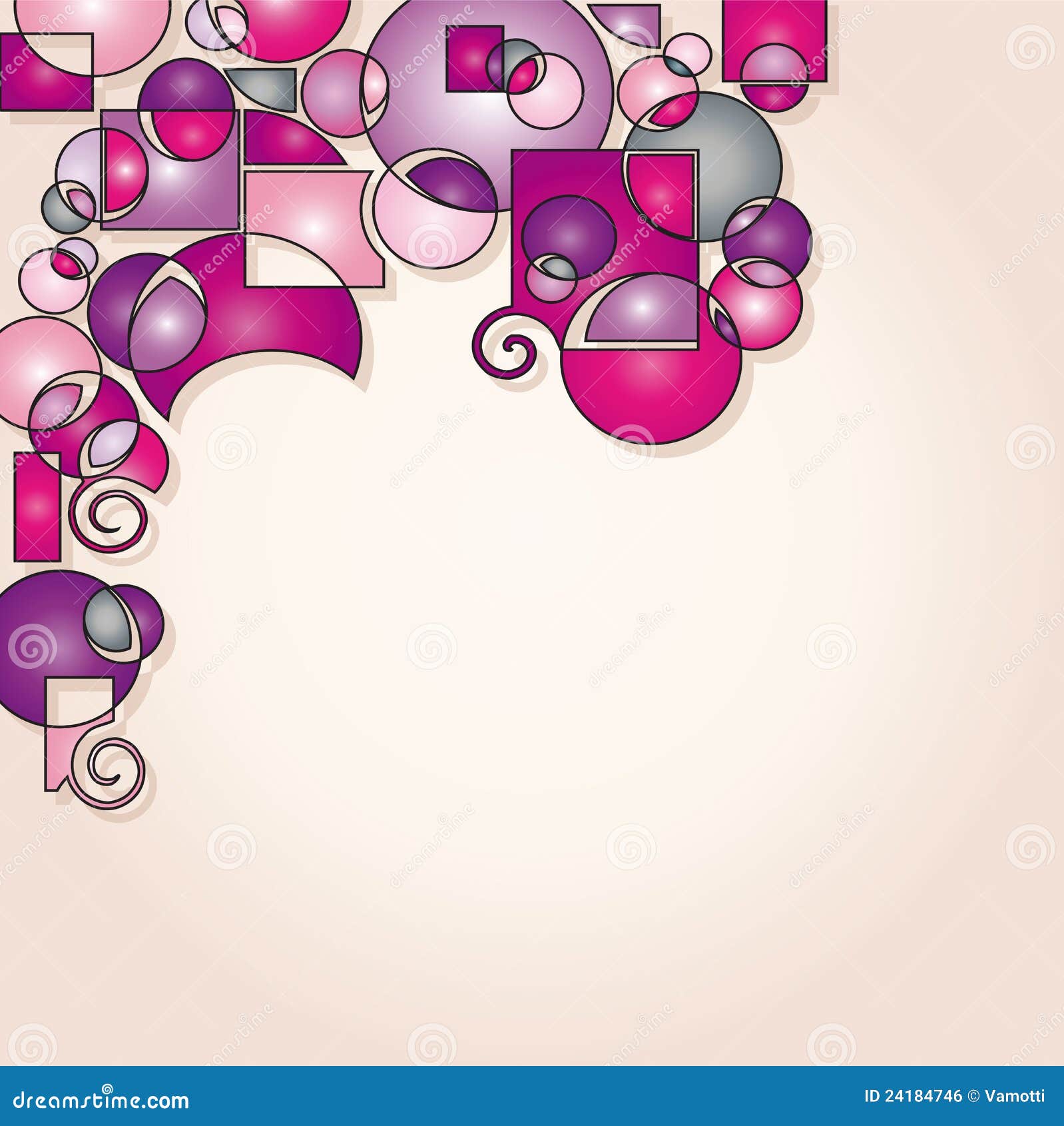 Modern Pink Shapes Background Stock Vector - Illustration of patterns ...
