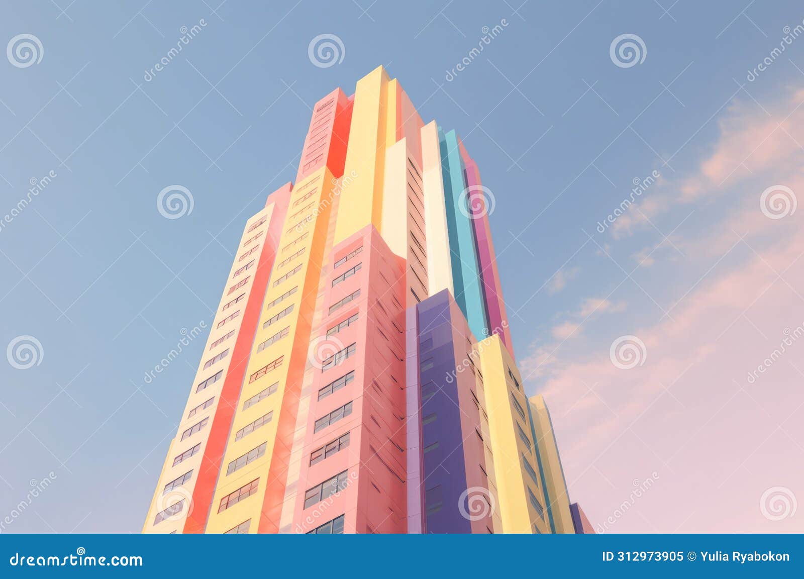 Modern Pink Skyscraper. Generate Ai Stock Image - Image of modern, home ...