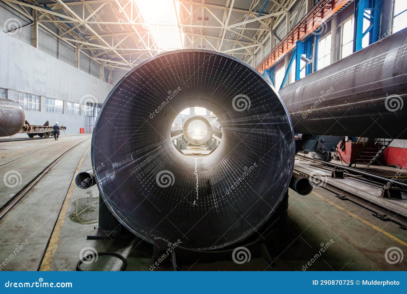 Modern Pipe for Gas or Oil Pipeline Construction, Inside View Stock ...